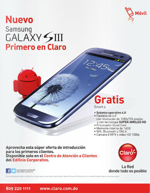 Claro lanza el Samsung Galaxy Galaxy SIII – HD.com.do
